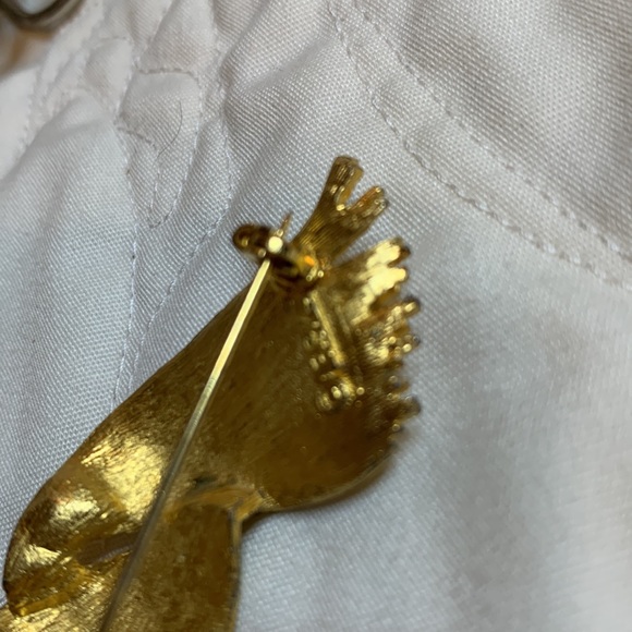 BSK | Jewelry | Bsk Brooch 94 1950 Gold Waves | Poshmark